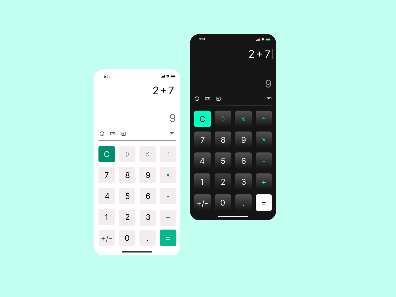 Calculator UI by pary on Dribbble