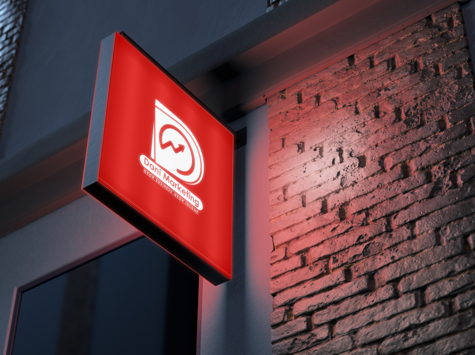 Dani Marketing Logo Design and 3D Mockup by Daniyal Ali on Dribbble