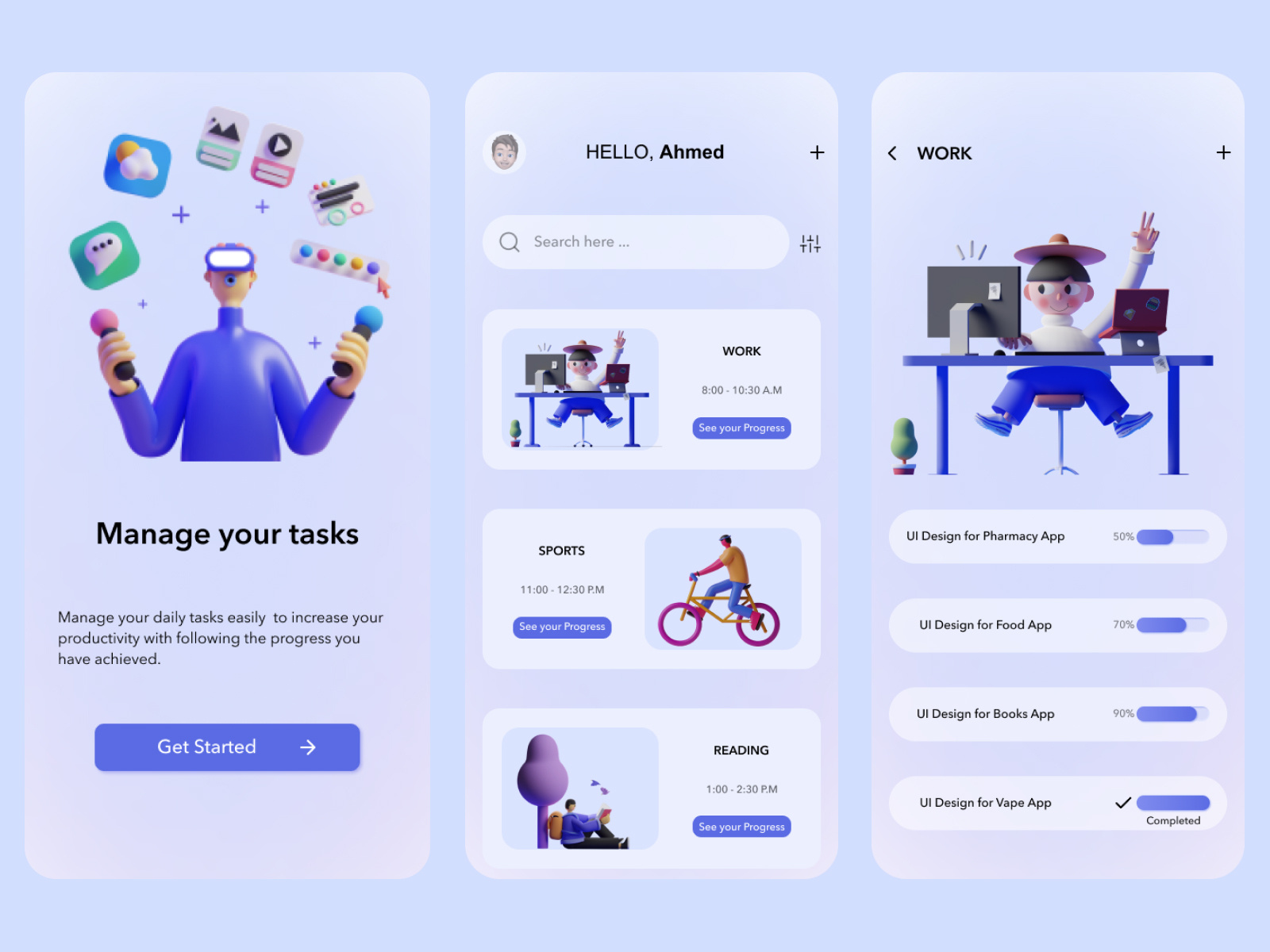To Do List mobile app by Ahmed Adel on Dribbble