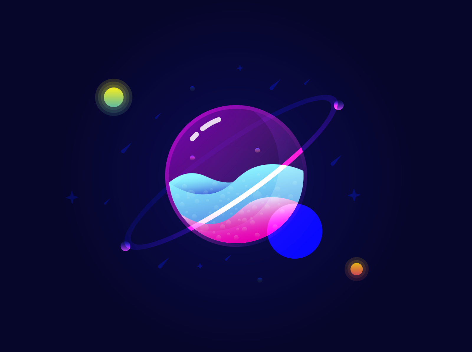 Fancy Glass Planet by Davidson on Dribbble