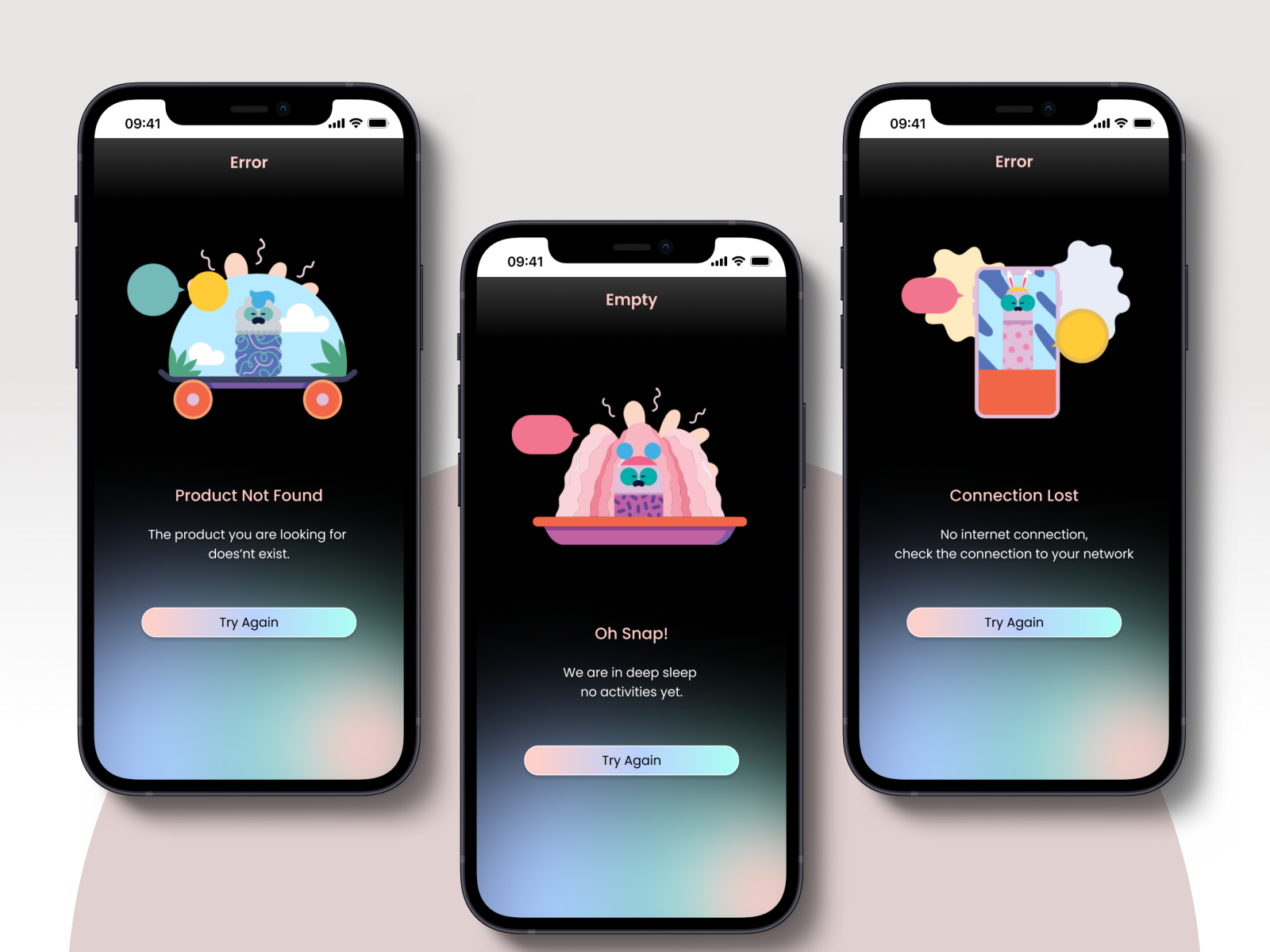 Daily UI 01 : Empty & Error States Illustration by Thifal Indri on Dribbble