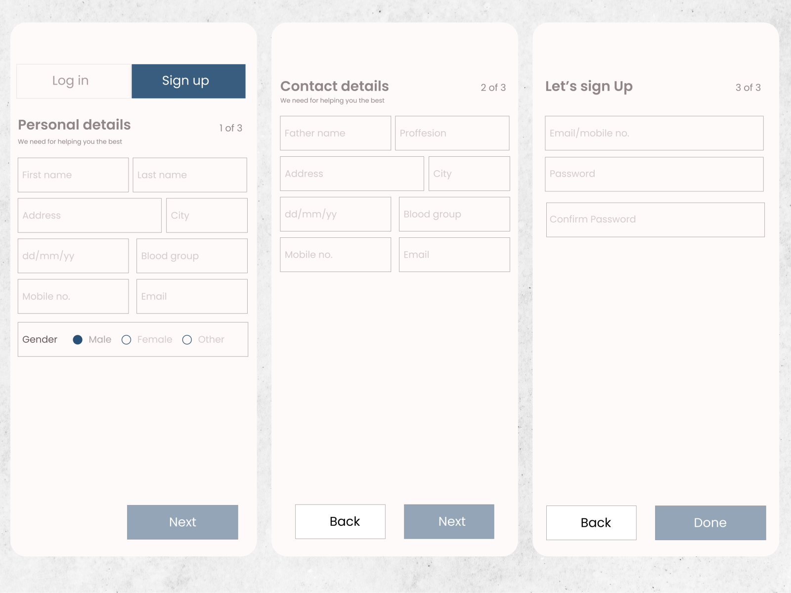 Mobile app sign up ui design by Ankita on Dribbble
