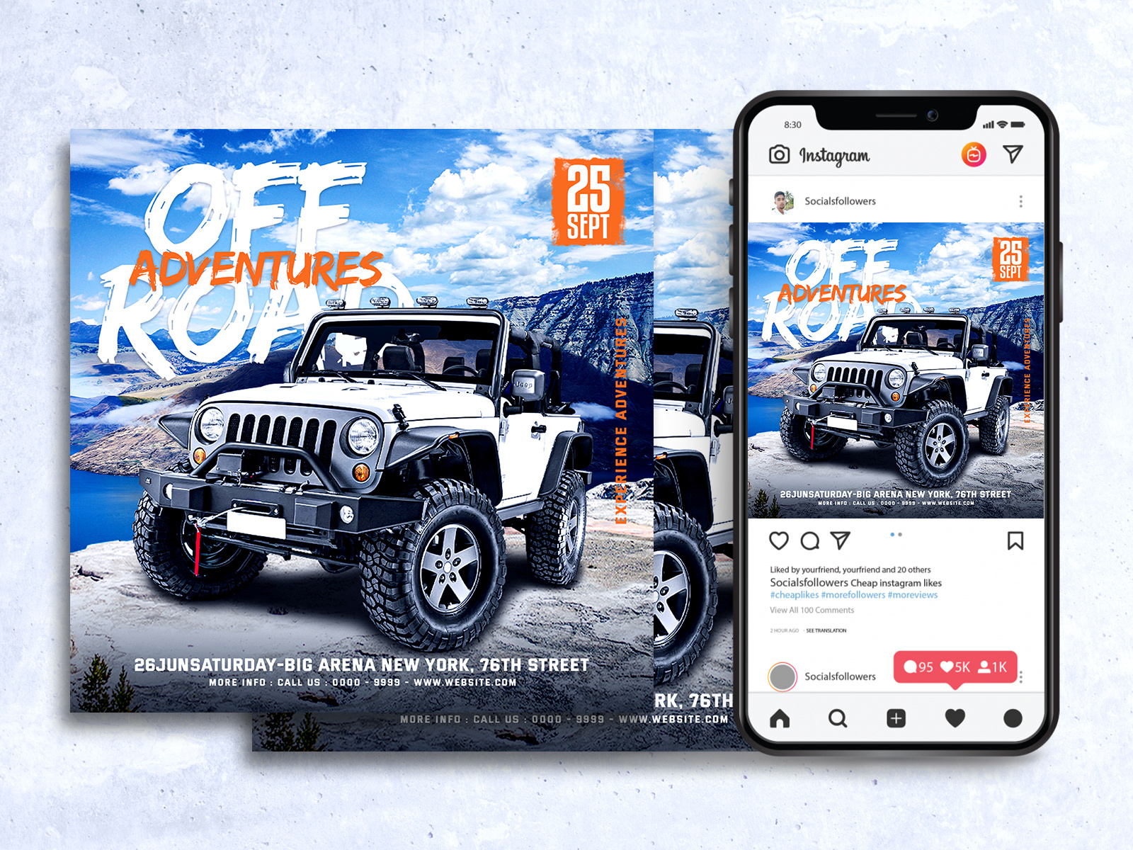 Off Road Flyer template by MOST.REBEKA SULTANA (MALA) on Dribbble