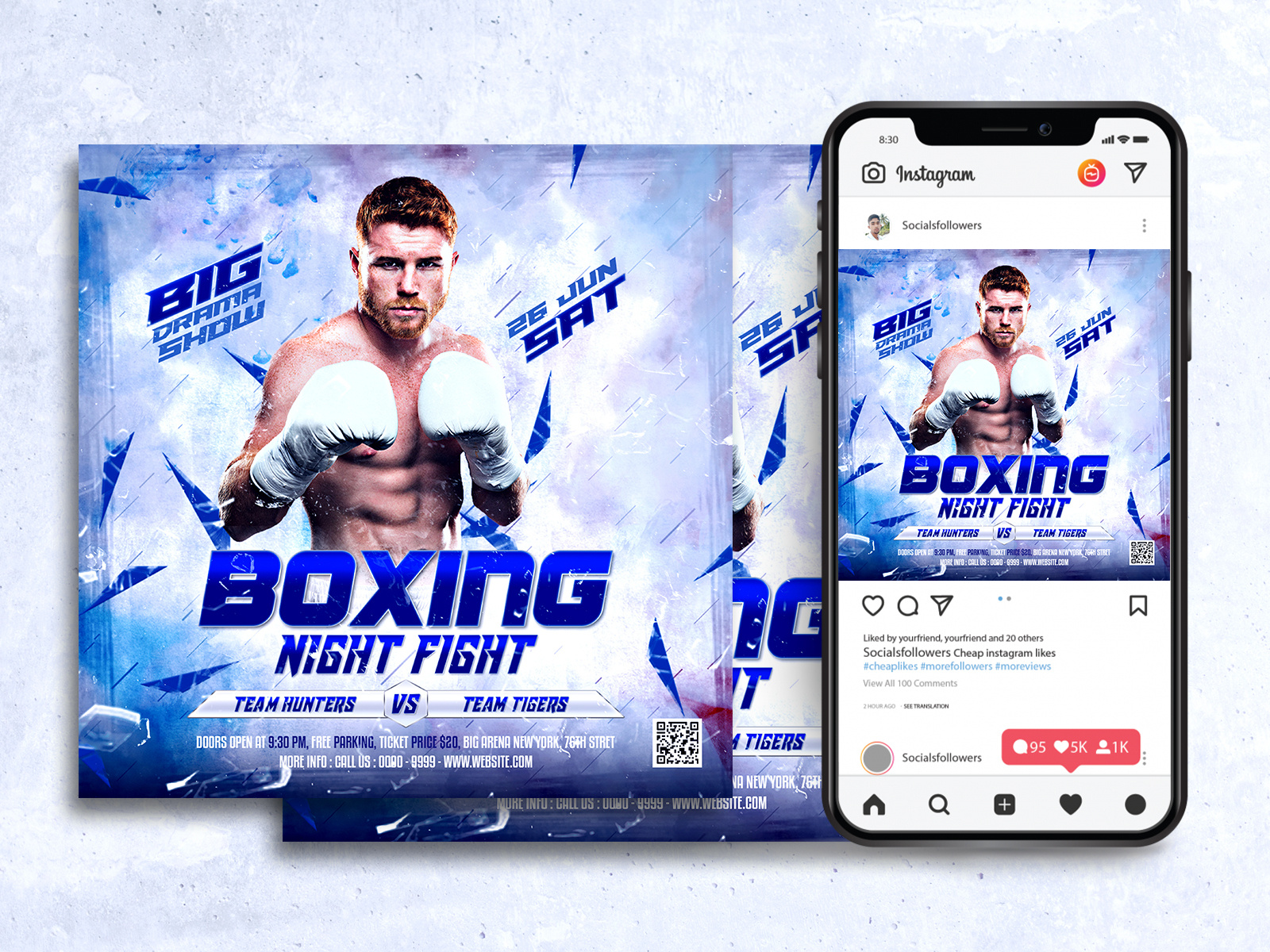 Boxing Flyer template by MOST.REBEKA SULTANA (MALA) on Dribbble