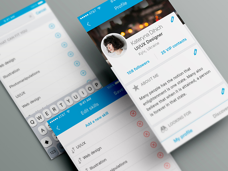 Social network mobile app by Stepan Dihich on Dribbble