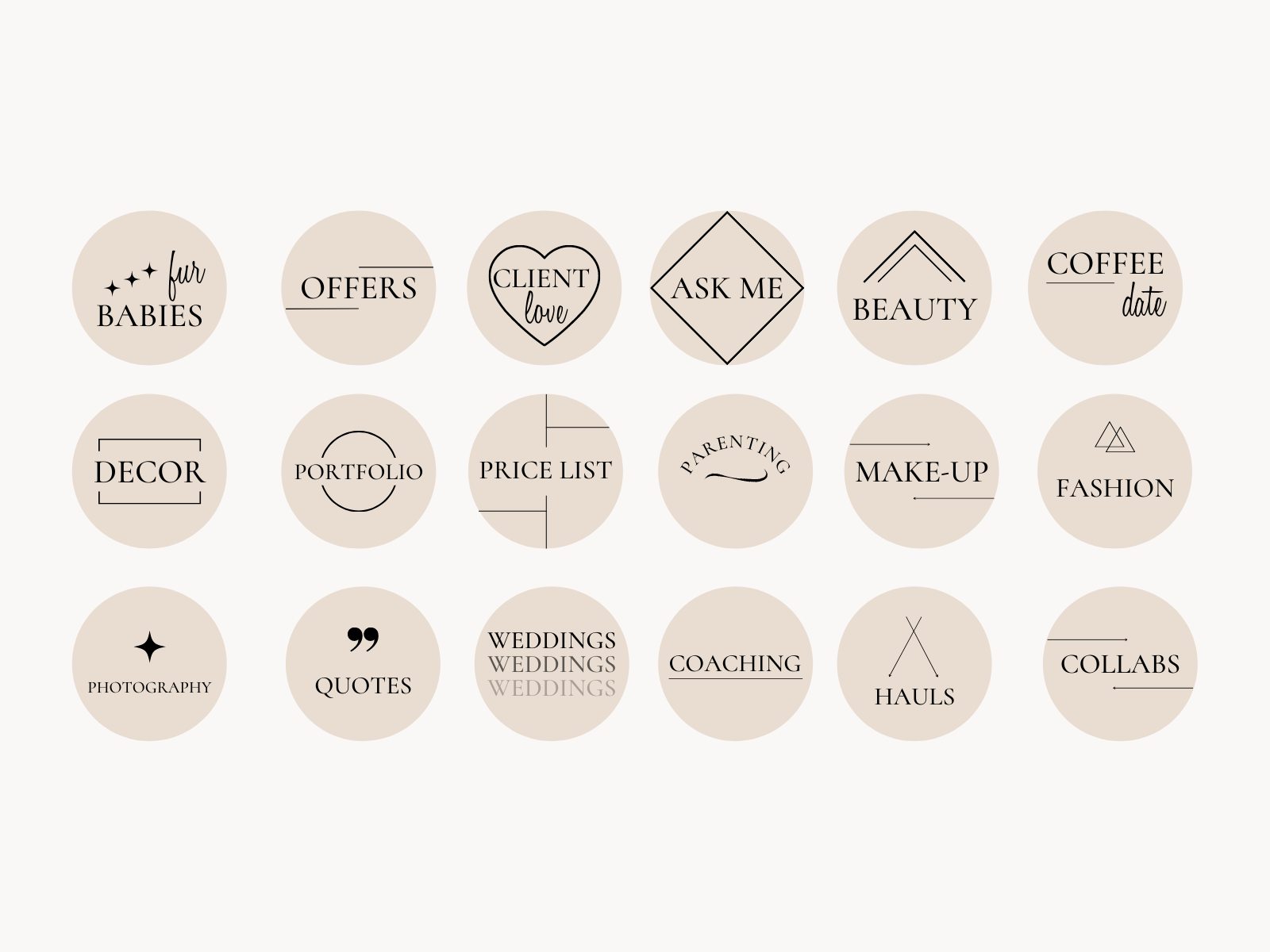 90+ Minimalist Instagram Highlight Covers by Chanel on Dribbble