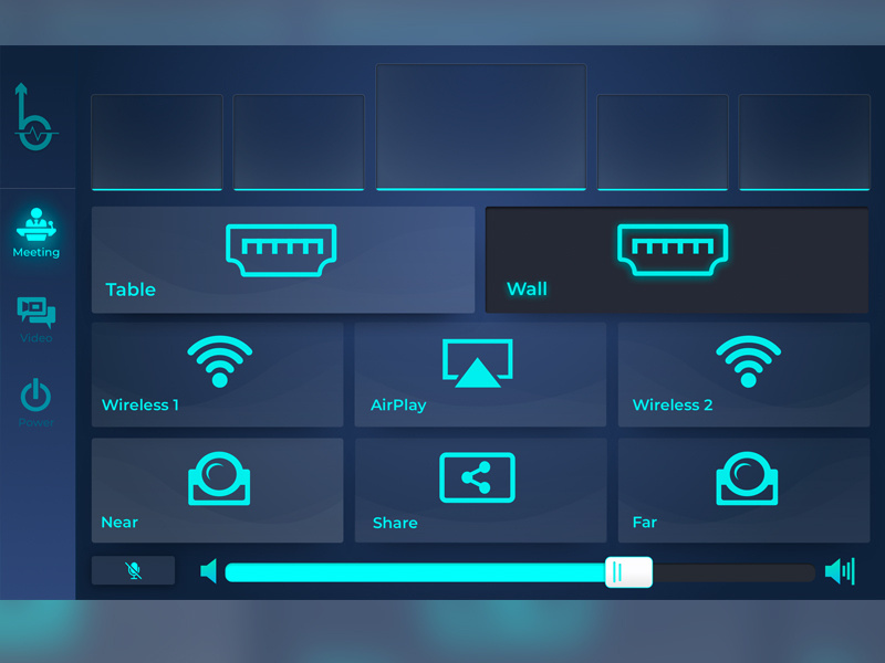 Video Conference Room Remote UI by rob ayala on Dribbble