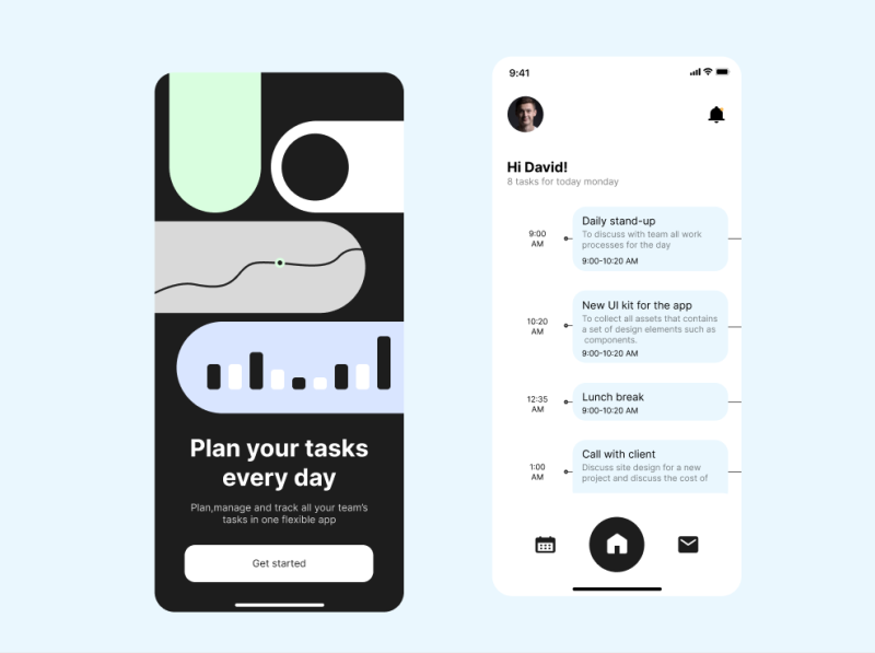 Tasking app by Haseeb Ahmad on Dribbble