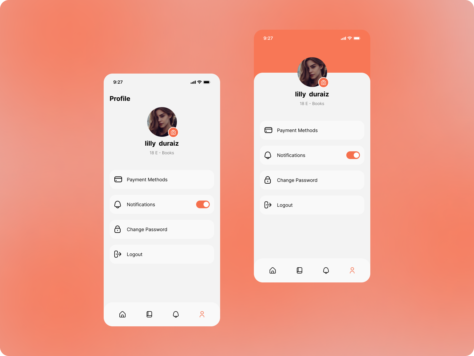 profile screen by Haseeb Ahmad on Dribbble