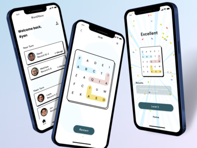Mobile Word Game UI Design by Lhurve Davies on Dribbble