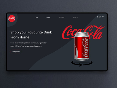 Coca Cola website design by Dinesh.VG on Dribbble