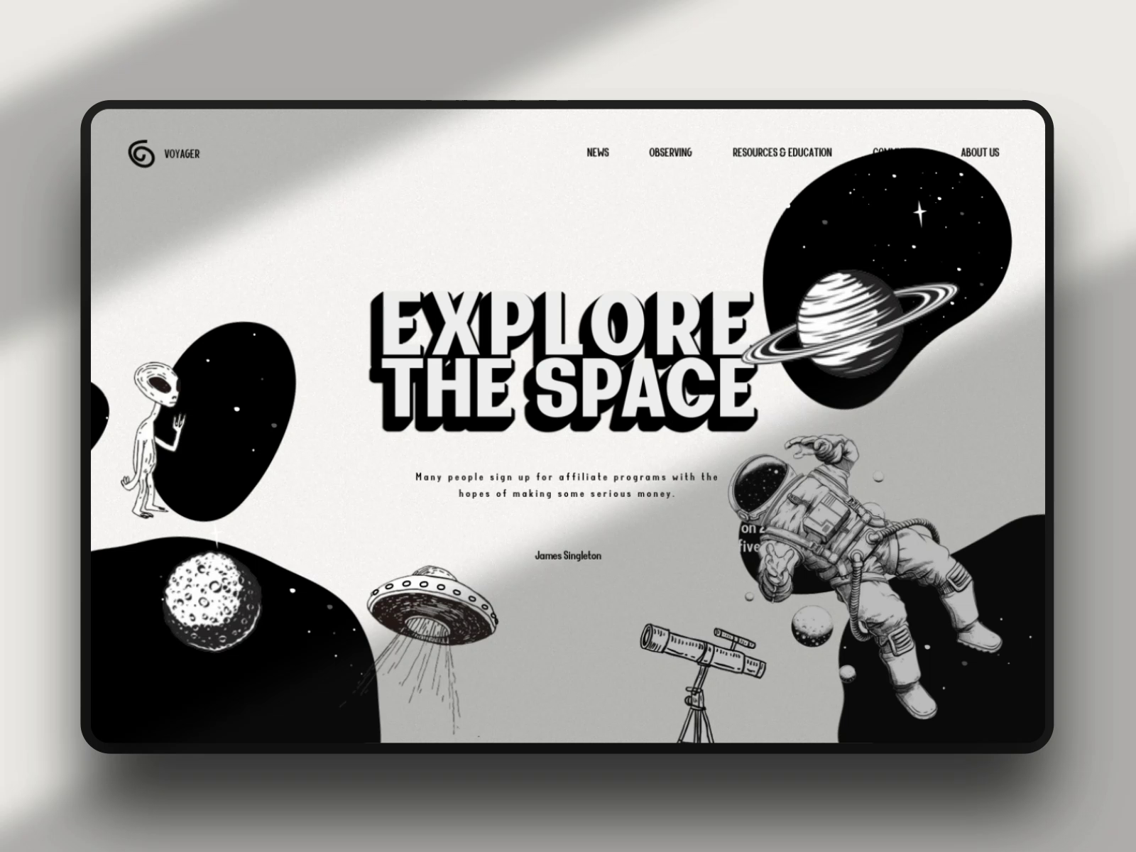 Space Themed Website Design and Animation by Dannniel for Marcato ...