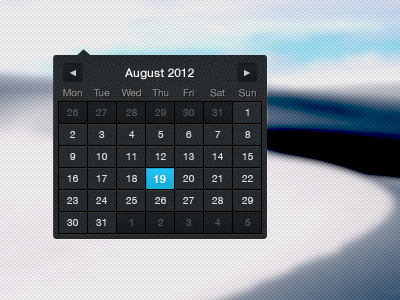 Dark Calendar by r.y.dh on Dribbble