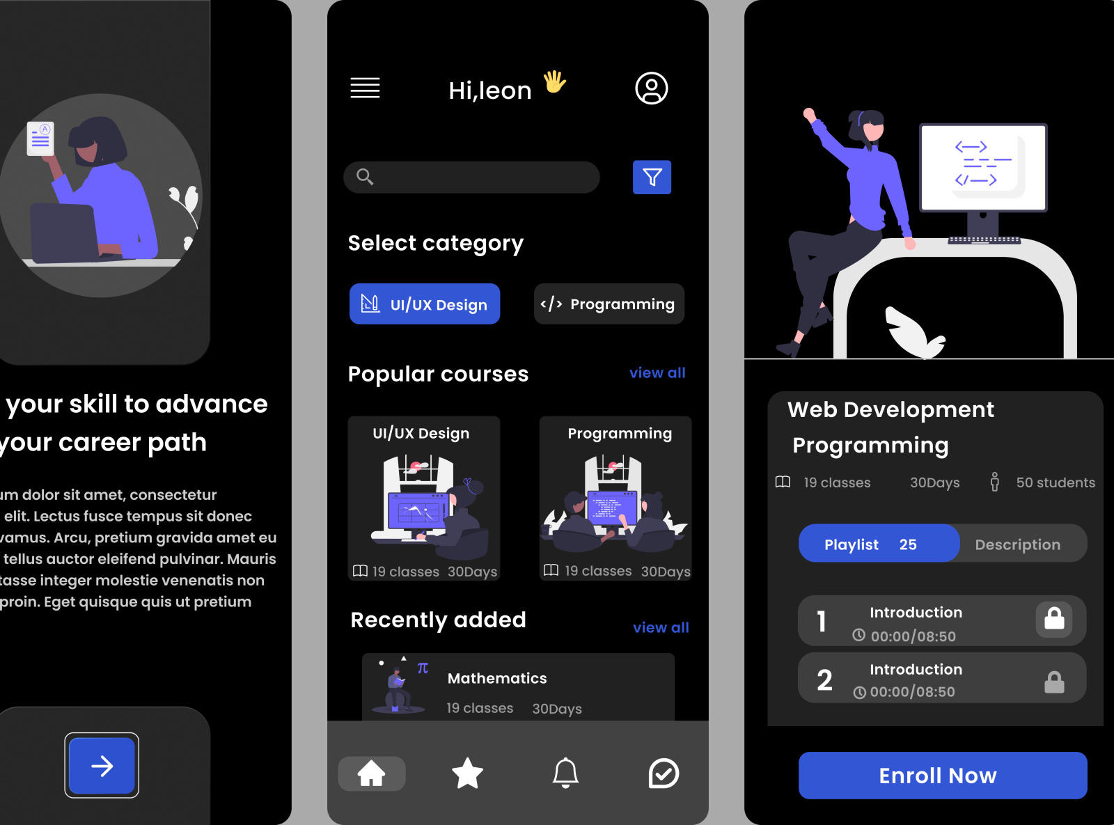 Online Course Mobile App by Levani Shubitidze on Dribbble