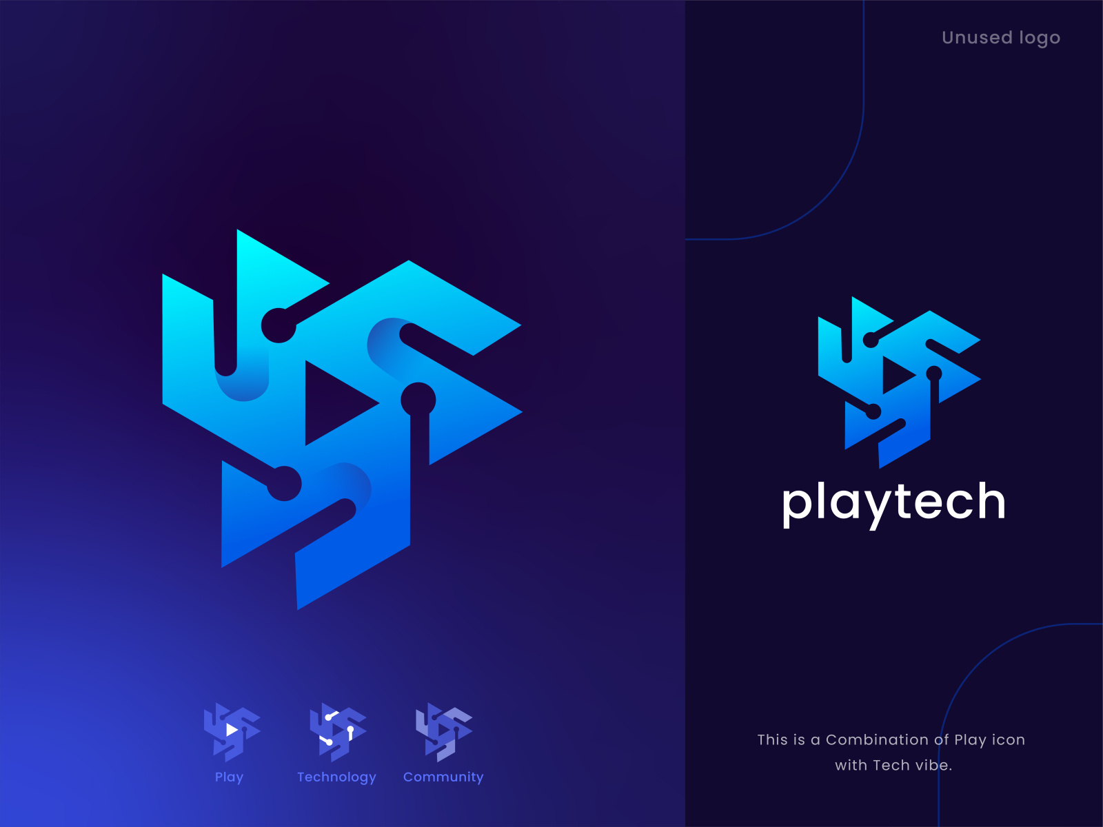 Play tech , Modern minimalist Creative logo design by Artex, Logo ...