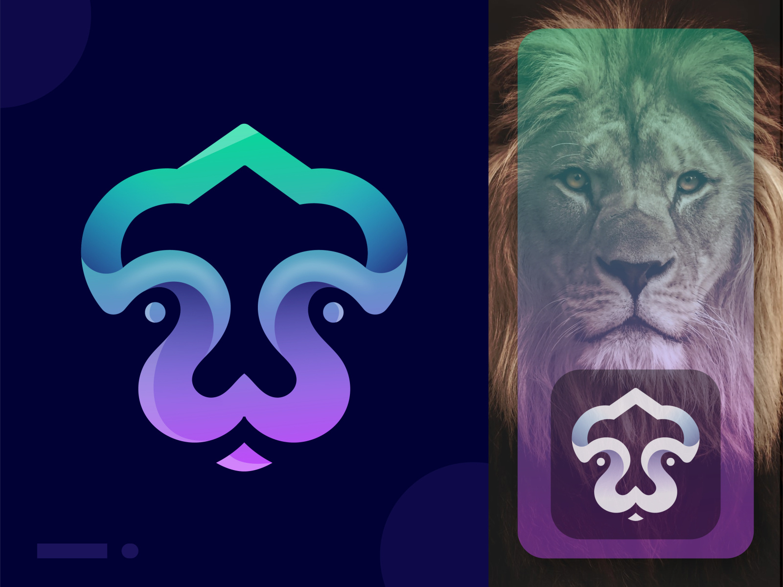 Lion logo design by Artex for Oniex™ on Dribbble