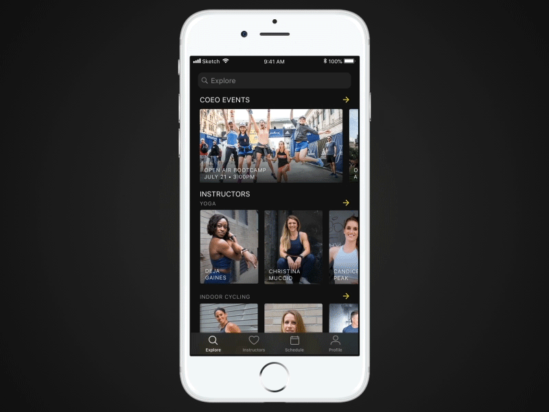 Fitness App UI Test Animation by Warren Jones for MindSea on Dribbble