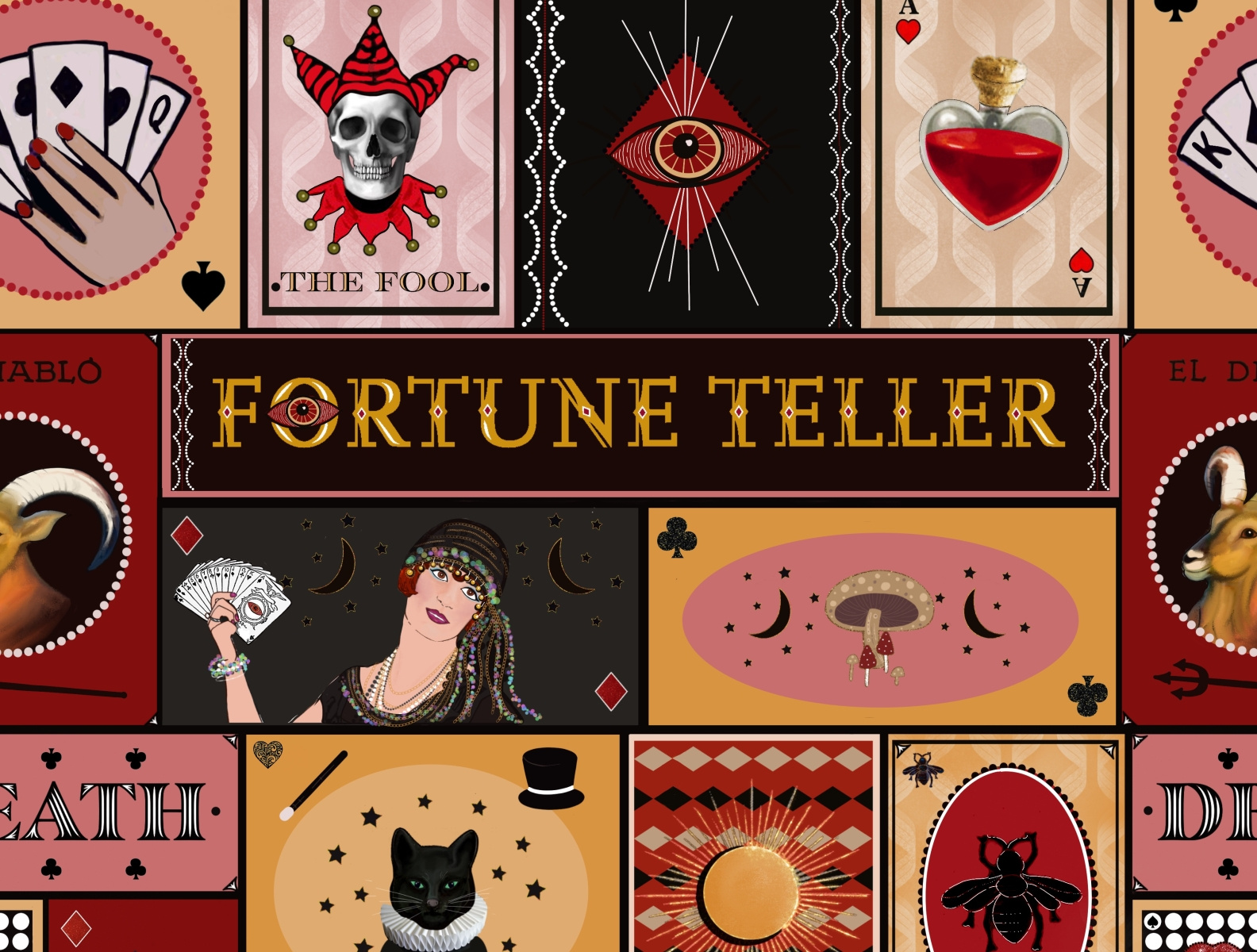 Fortune teller seamless pattern by Rachael on Dribbble