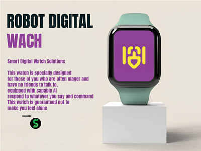 ROBOT DIGITAL WACH LOGO by Sahal Design on Dribbble