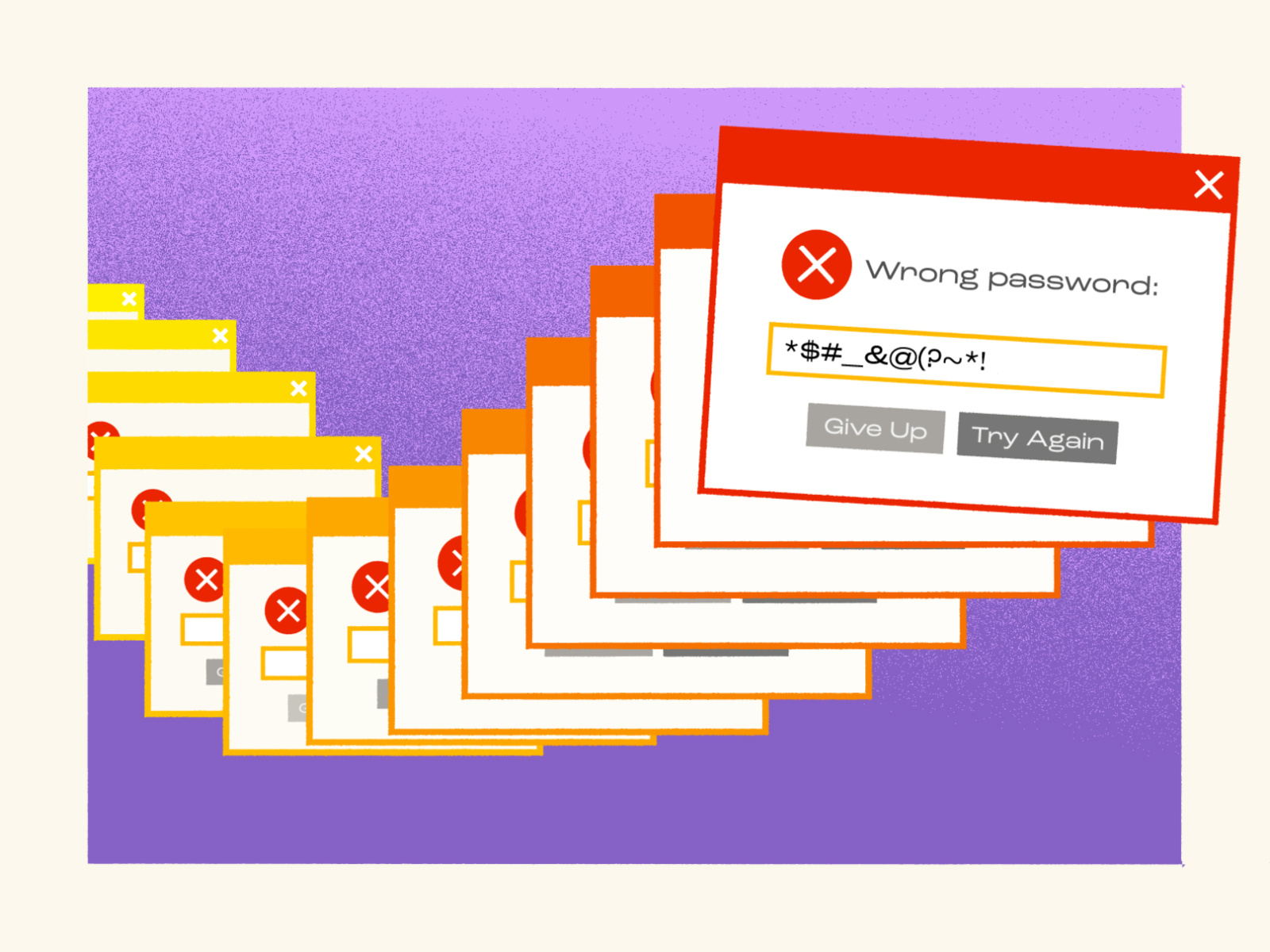Error Wrong Password By Tyler Stewart On Dribbble