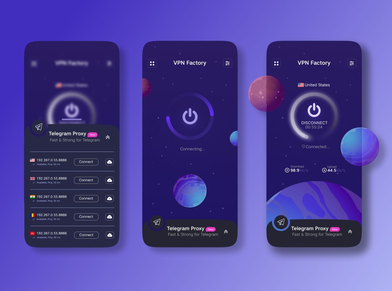 VPN App Desing by Jawwad Ahmed on Dribbble