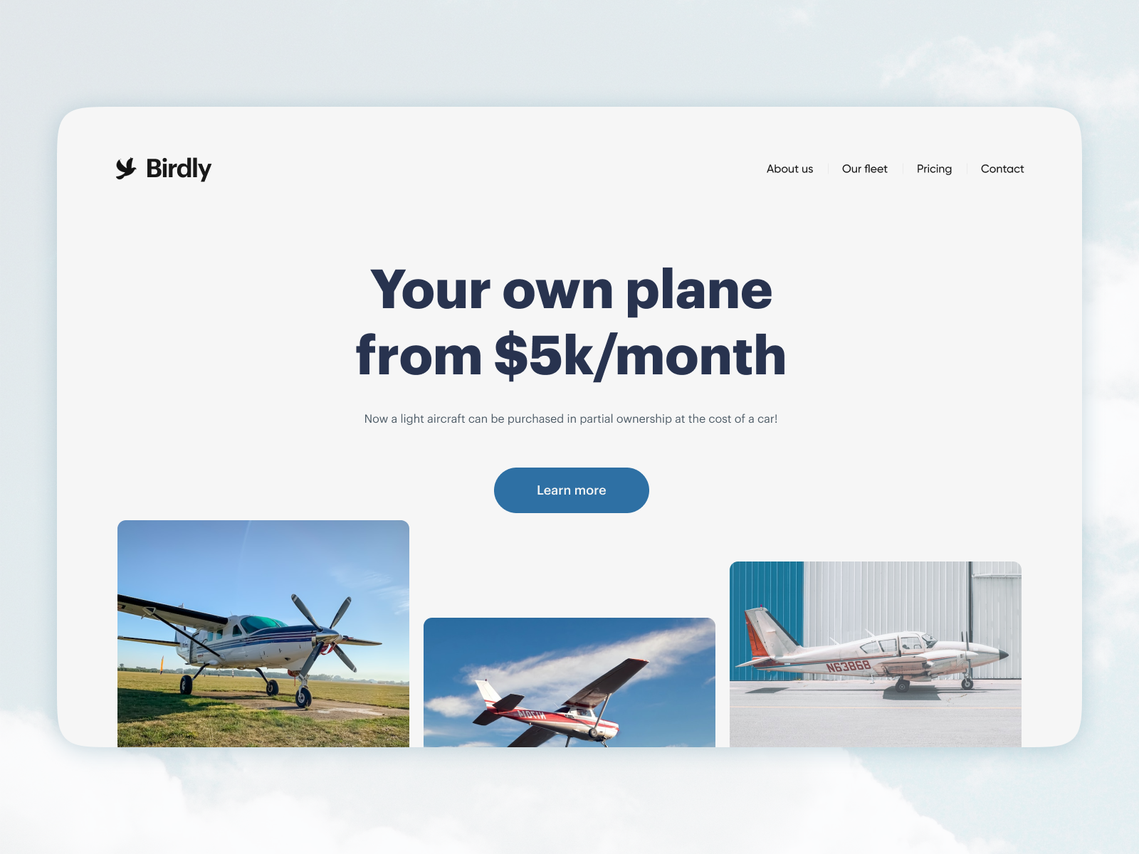Birdly Service Landing by Max A. on Dribbble