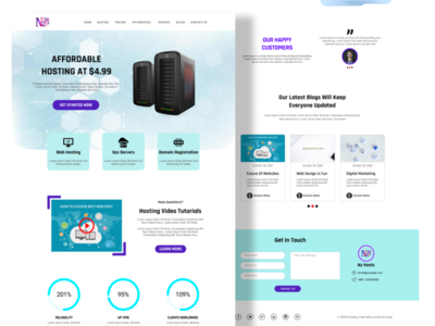 Web Hosting Company UI Design by Nayeemuzaman Hridoy on Dribbble