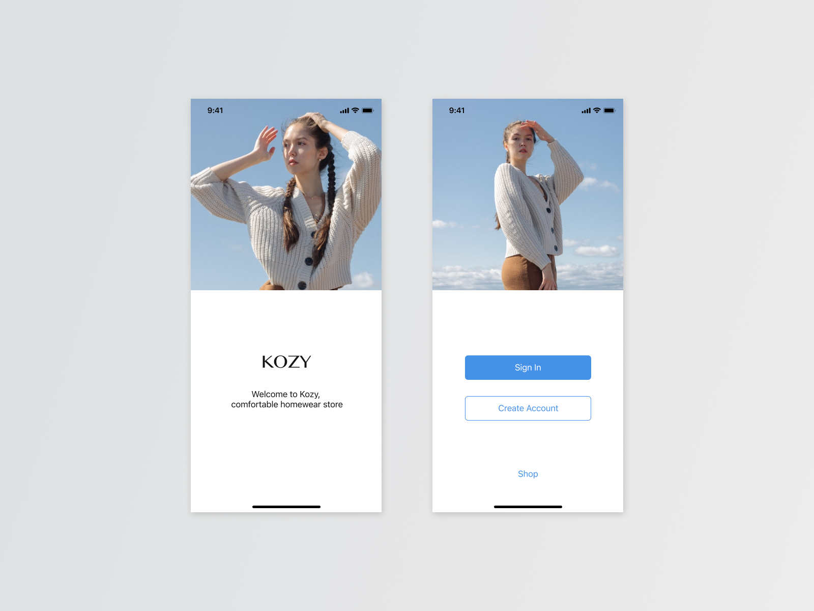 Kozy, clothes store app by Masha Witten on Dribbble
