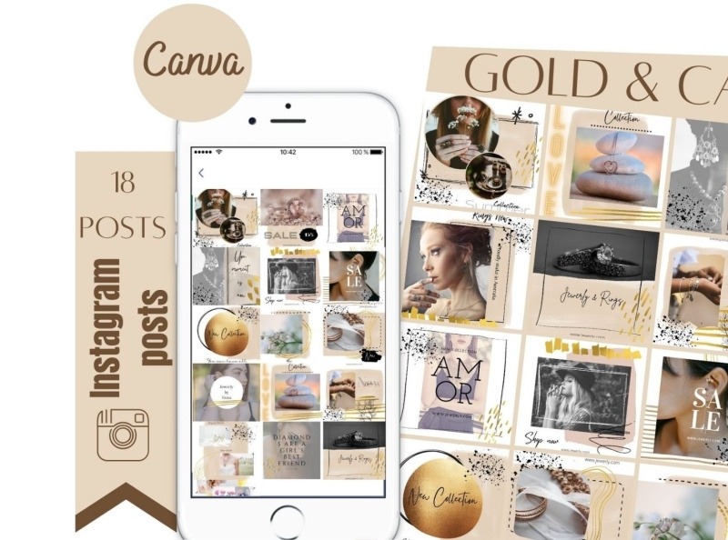 Facebook & Instagram template canva by My Creative Templates on Dribbble