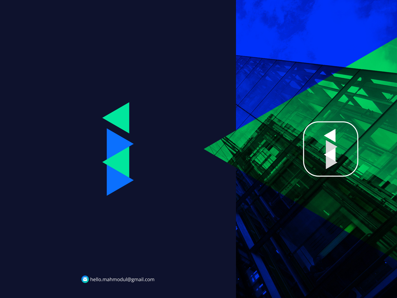 i + triangle logo Concept. by Mahmodul on Dribbble