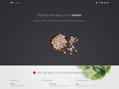 New Seed Lab Site by Seed Lab on Dribbble