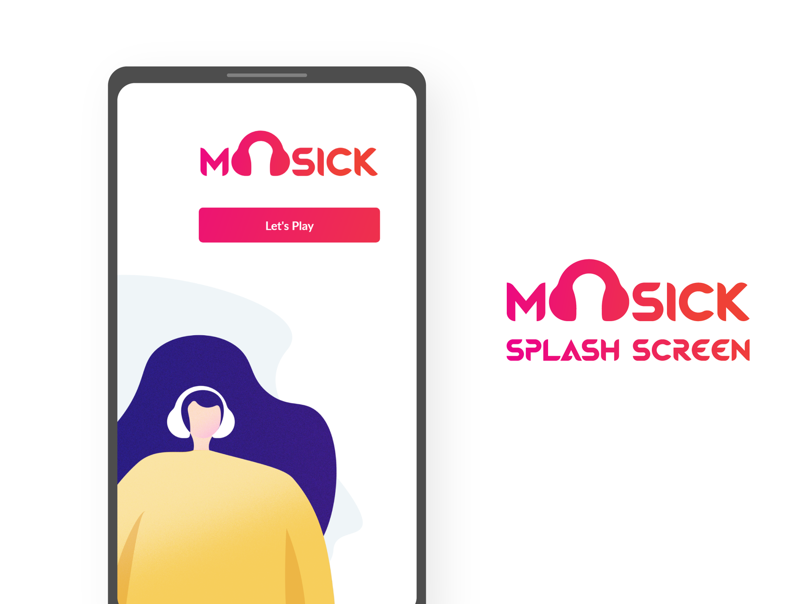 Moosick Splash Screen + Illustration by Arpit Gupta on Dribbble