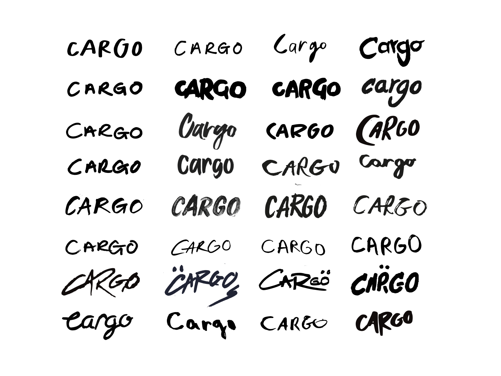 Cargo Identity Exploration by Benn Raistrick for Gravita on Dribbble