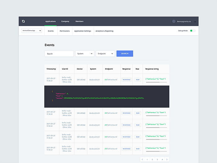 API Applications by Benn Raistrick for Gravita on Dribbble