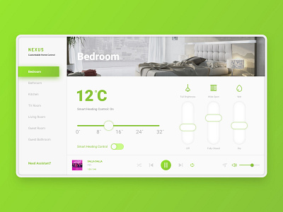 Nexus Smart Home Control UI by Dennis Liu on Dribbble
