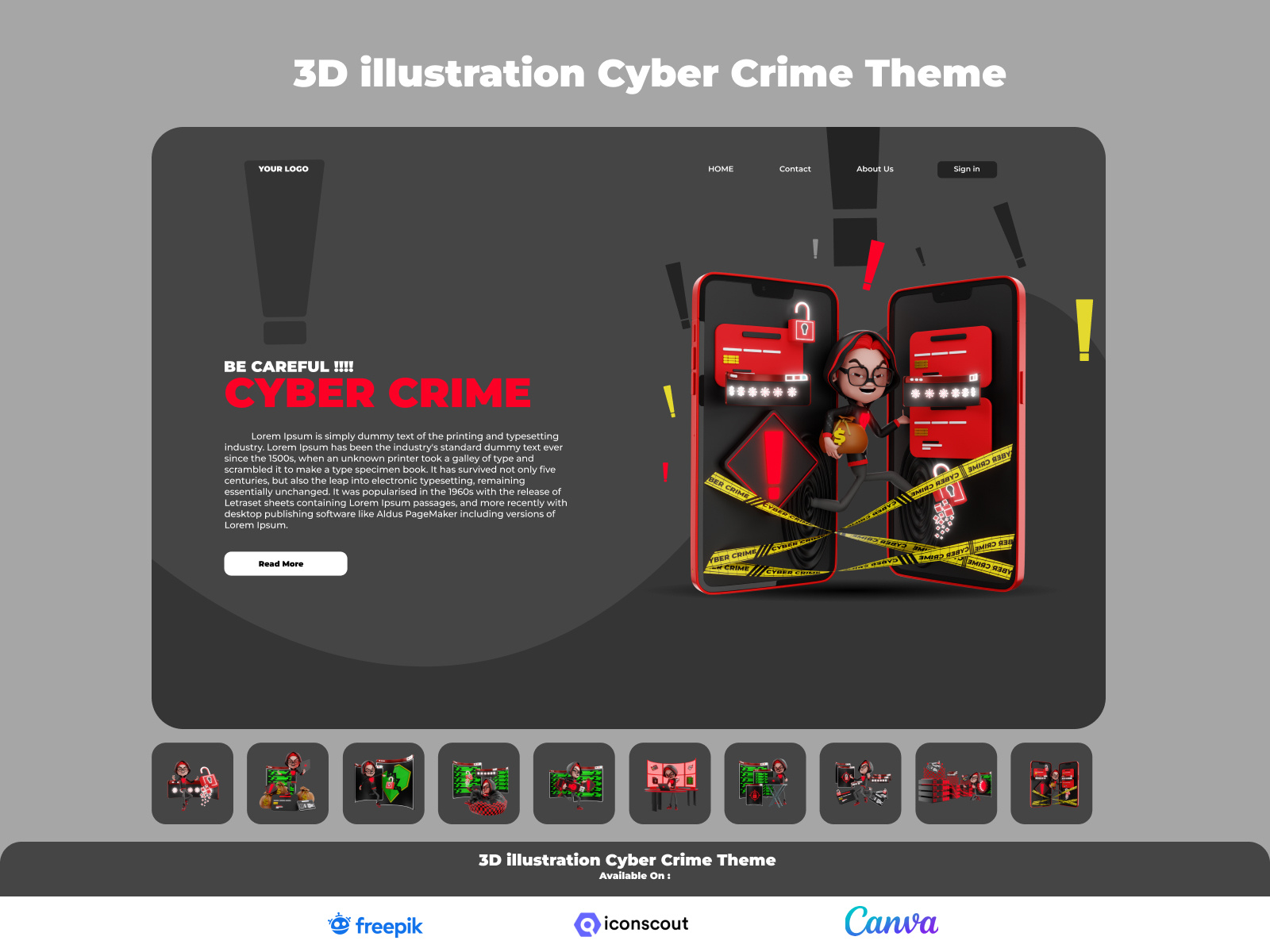 3D Cyber Crime illustration by marwan usman on Dribbble