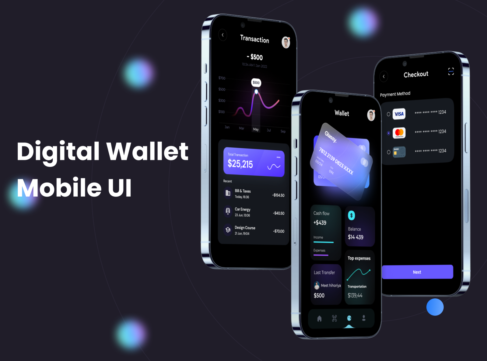 digital wallet mobile ui by valora infotech on Dribbble