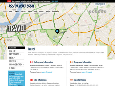 South West Four Content Page by Matthew Harpin on Dribbble