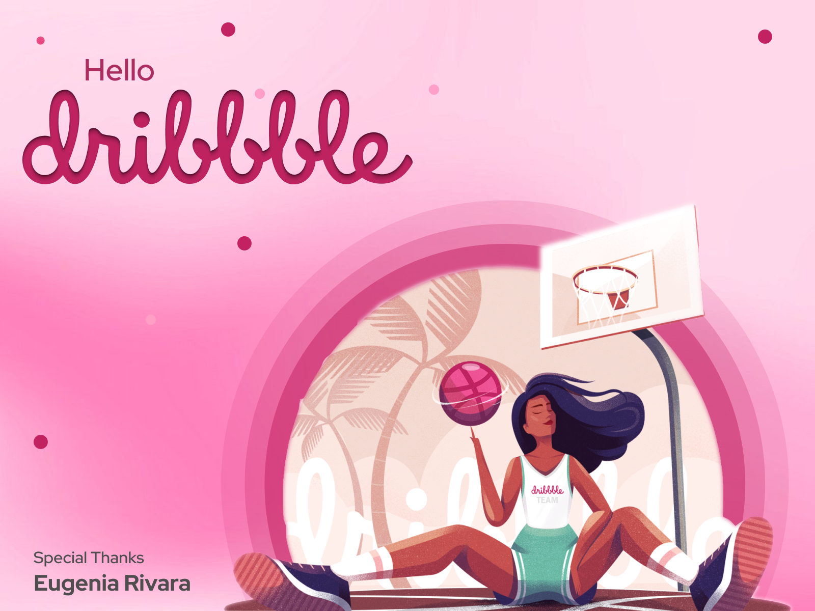Hello Dribbble 🏀 by Deonde on Dribbble