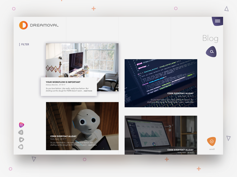 Blog Page by Raphael on Dribbble
