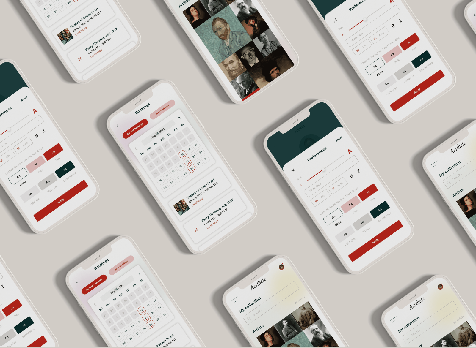 An Artist Bio app for an Art Gallery by Linh Do on Dribbble