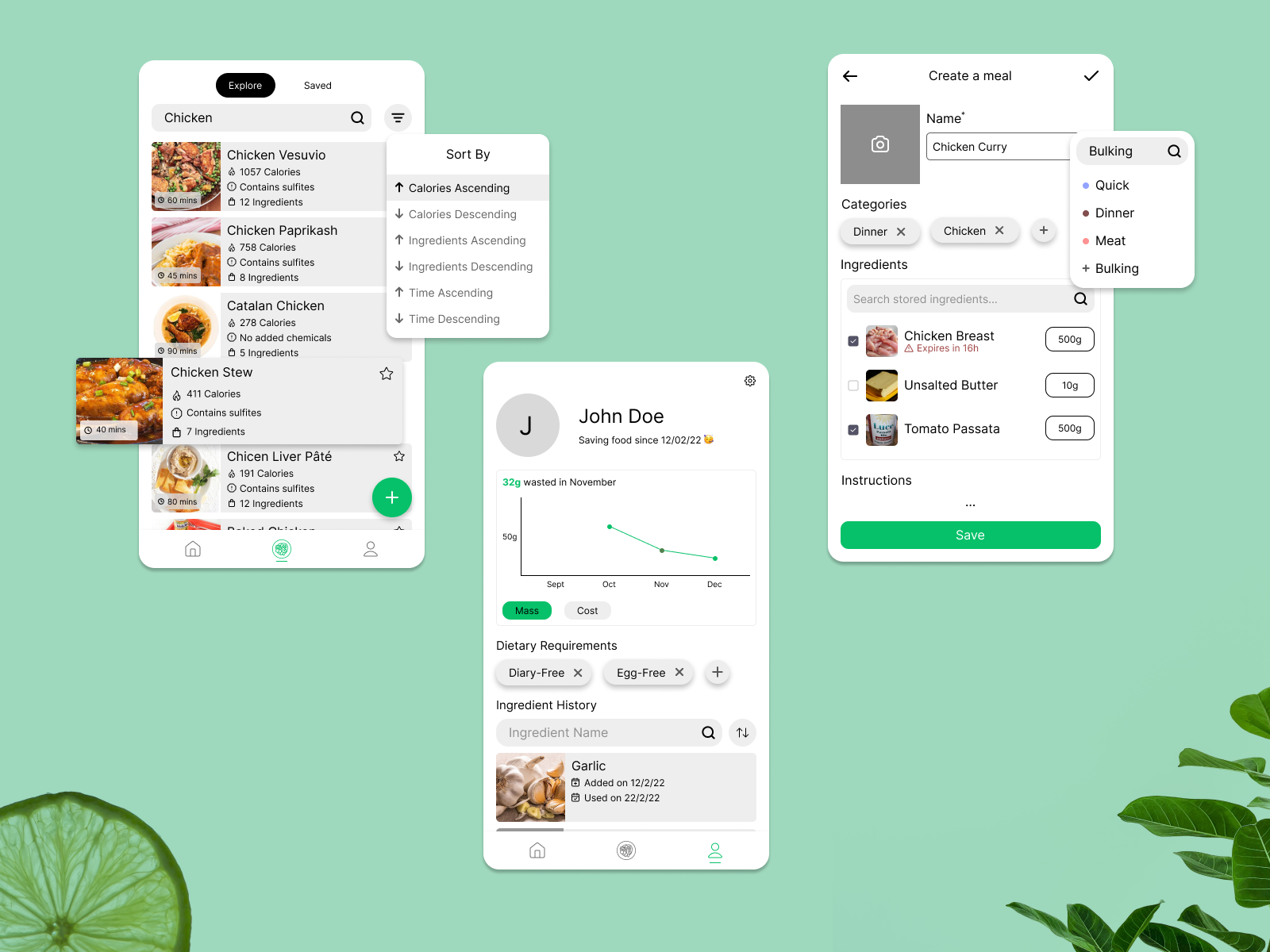 Food Waste Tracking Application by Bisesh on Dribbble