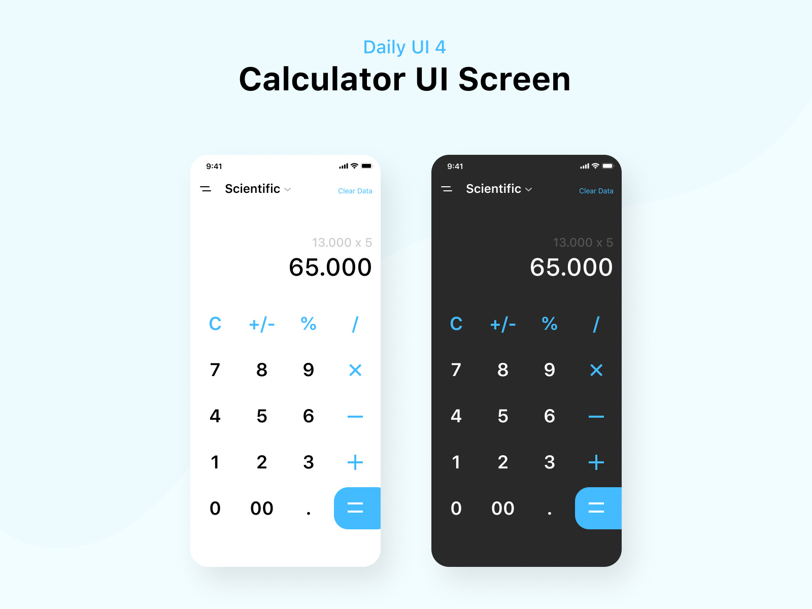 Daily UI #4 Calculator App by Hafizdzaki Mcd | UI Designer on Dribbble