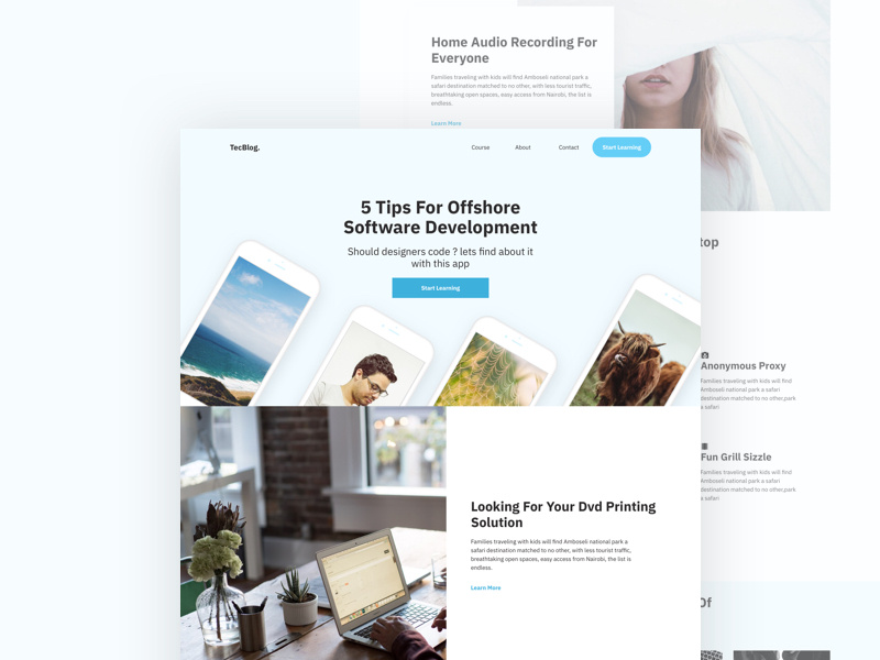 Exploration | Landing Page by Hafizdzaki Mcd | UI Designer on Dribbble