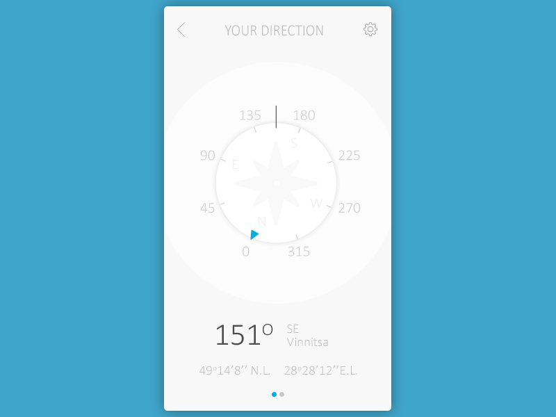 Daily UI, Week Ten, Day 1 - Compass by Sveta Didora on Dribbble