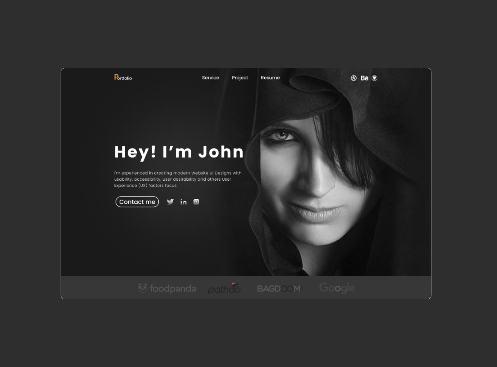 Developer Portfolio UI design by Siddika Akhter on Dribbble