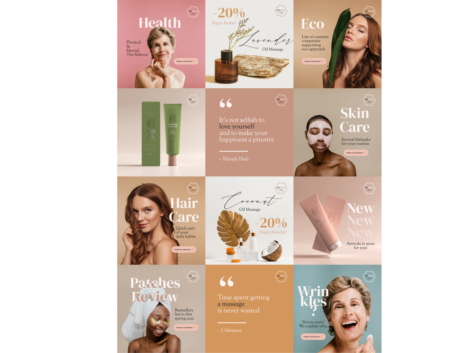Instagram feed for Spa Salon concept Figma by Oleksandra Bielozertseva ...