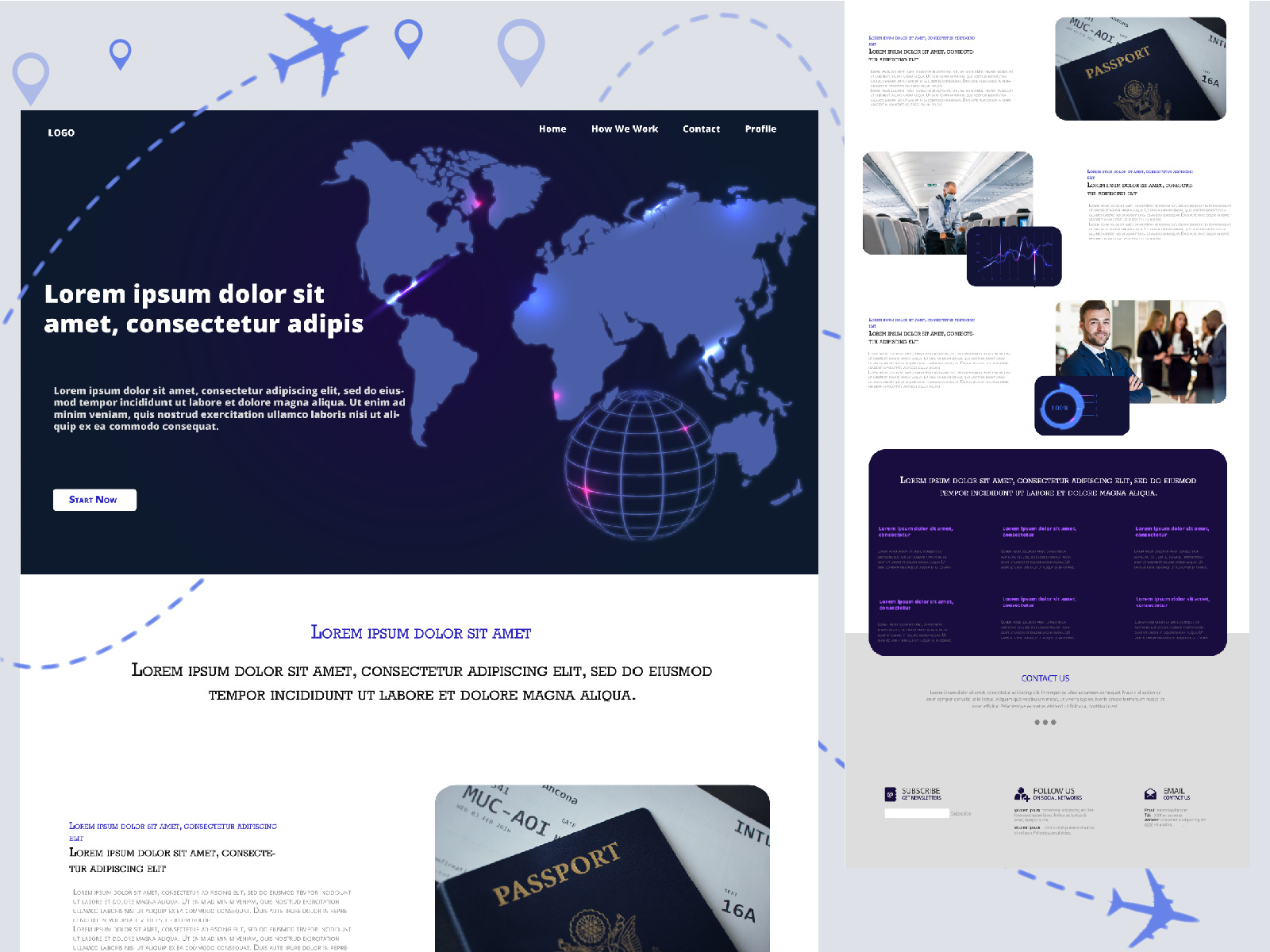 Airline Website by devsign1 on Dribbble