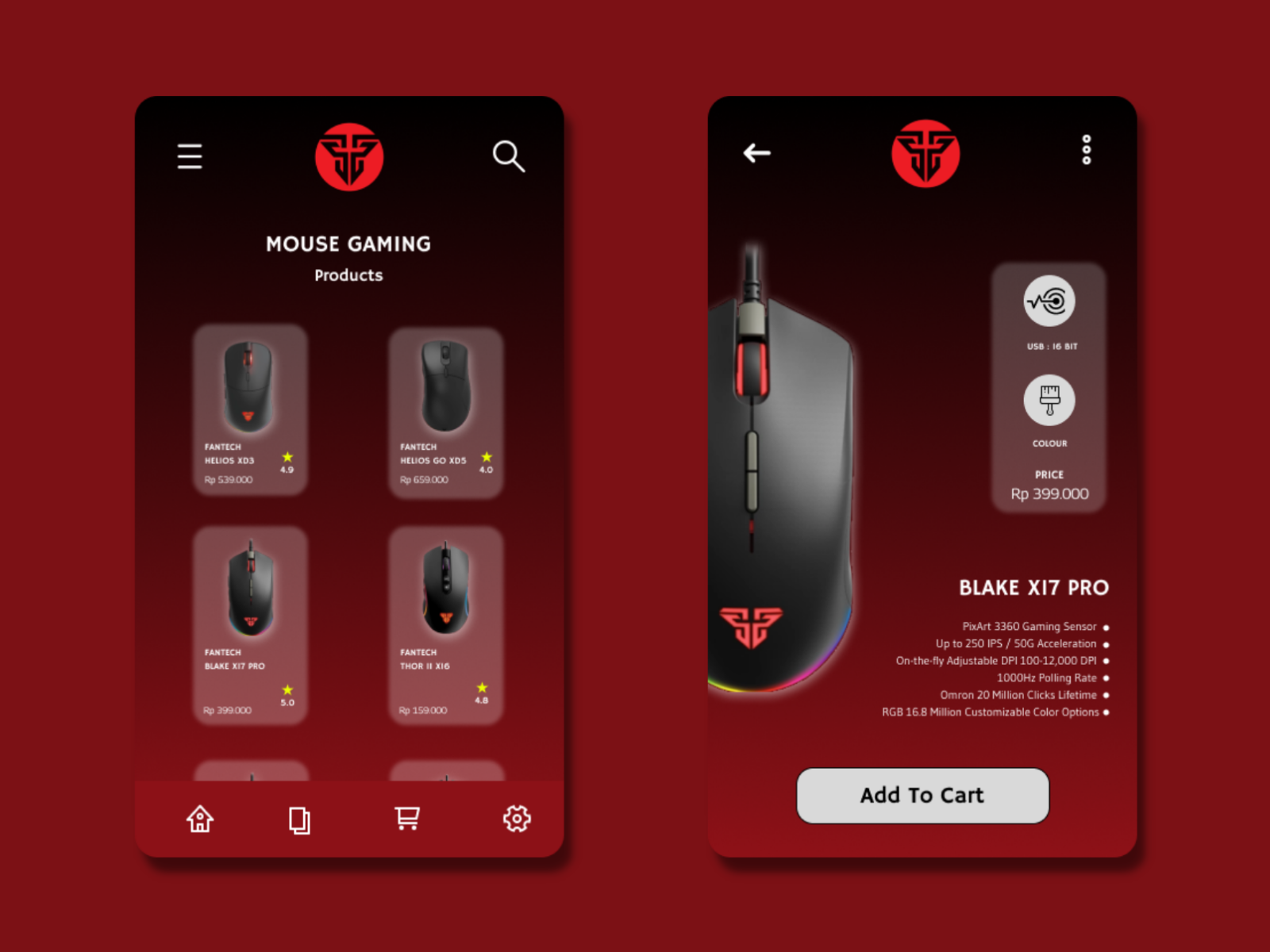 Mock Up Fantech Mobile Apps by Reviano Putra on Dribbble