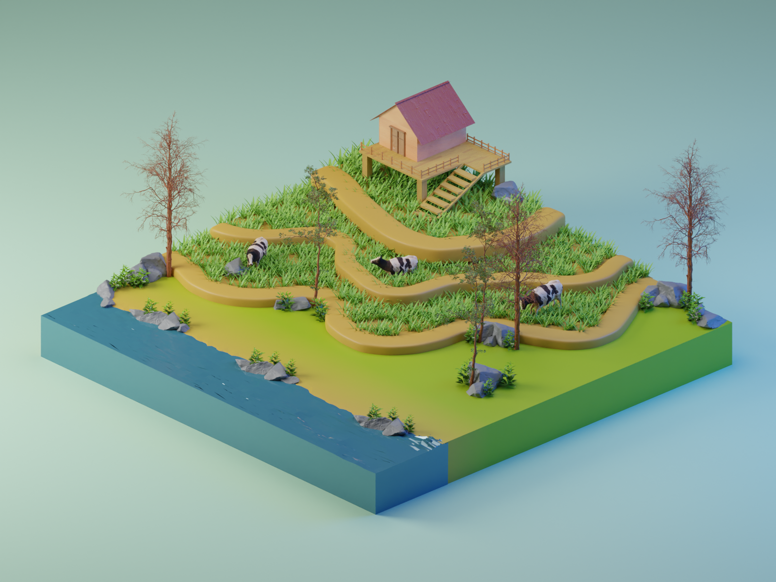 3D Terraces by Reinaldy Lesmana for Pickolab Studio on Dribbble